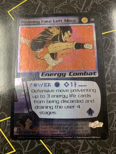 DBZ CCG DRAGON BALL Z STRAINING FAKE LEFT MOVE #36 FOIL SAIYAN SAGA ...