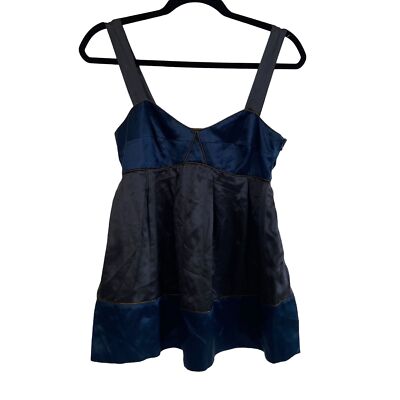 French Connection 100% Silk Blouse Navy Blue Size 4 | eBay