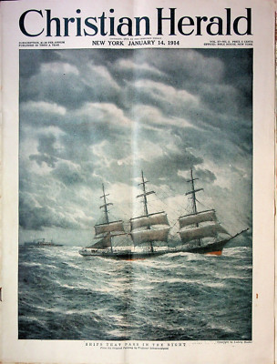 Christian Herald Magazine Ships In The Night January 14 1914 New York ...