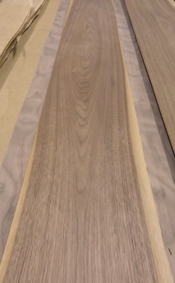 Walnut Flat Cut wood veneer 9" x 117" raw no backing 1/42" thickness ...