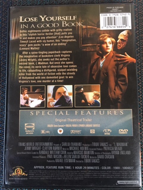 I, MADMAN-1989 (MGM-UA DVD) W/ Theatrical Trailer, Full Screen OOP | eBay