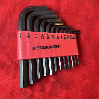 PITTSBURGH 12 PIECE HEX KEY SET STANDARD - EXC CONDITION (t62) | eBay