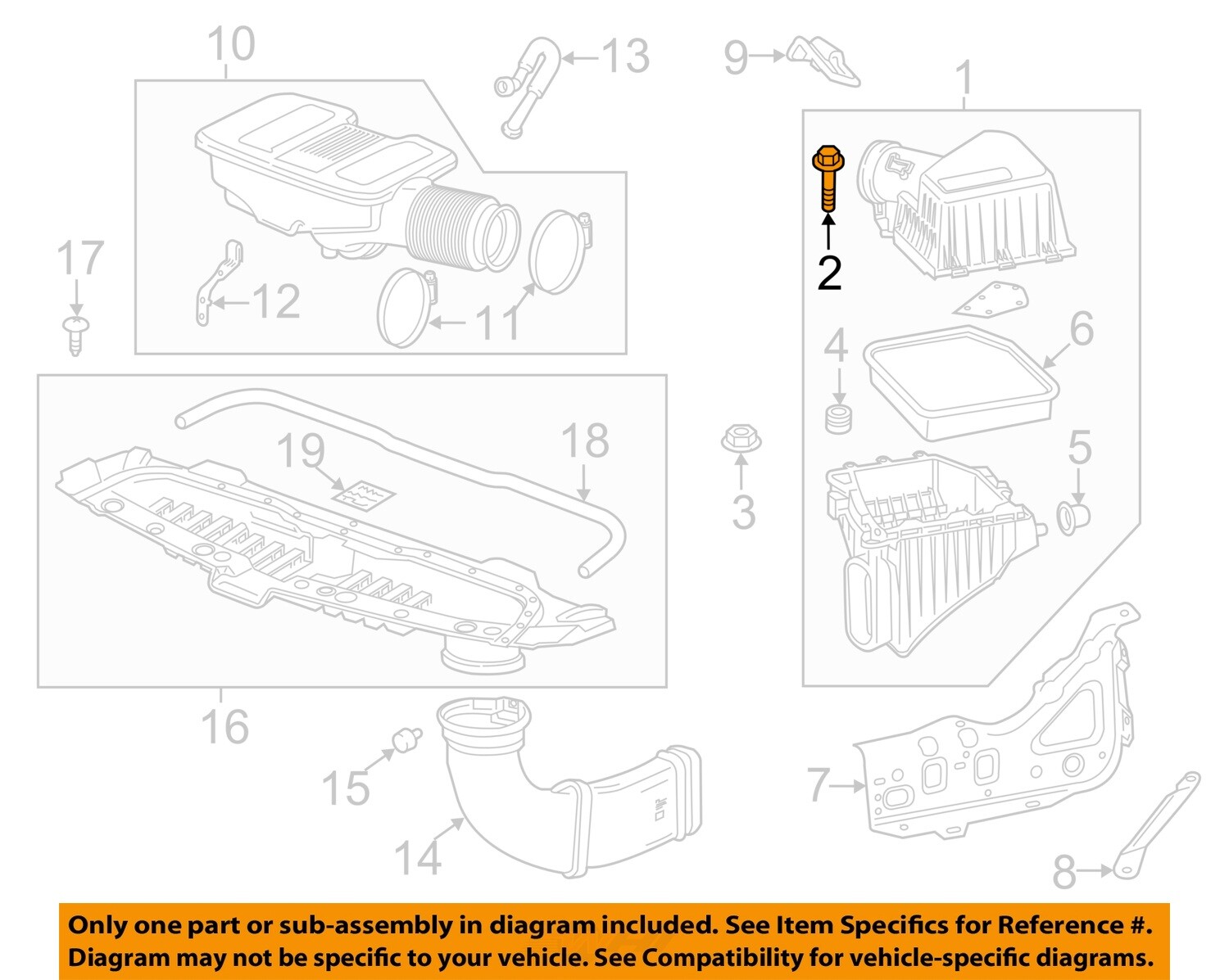 GM OEM ENGINE-Air Cleaner Assembly Bolt 11549031 | eBay