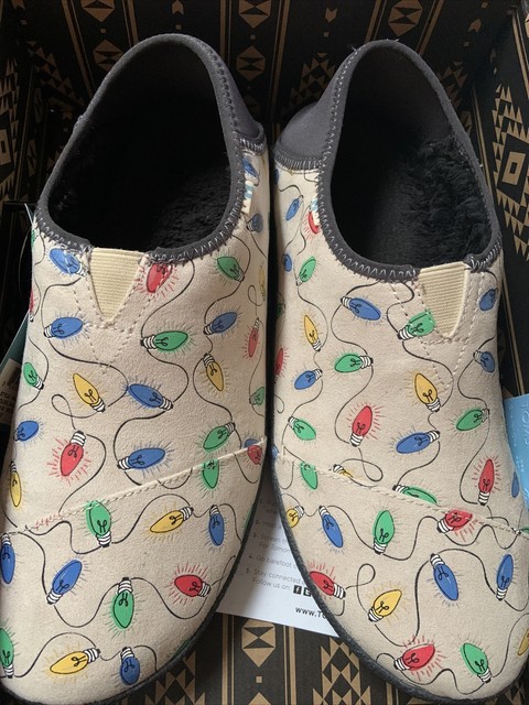 Toms Mens Rodeo Slippers Birch Glow in The Dark Lights Size 12 for sale ...