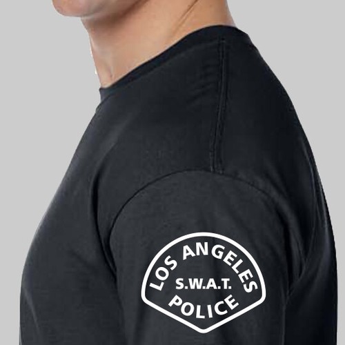 Los Angeles Police LAPD SWAT S.W.A.T. Logo Long Sleeve Black T-shirt ...