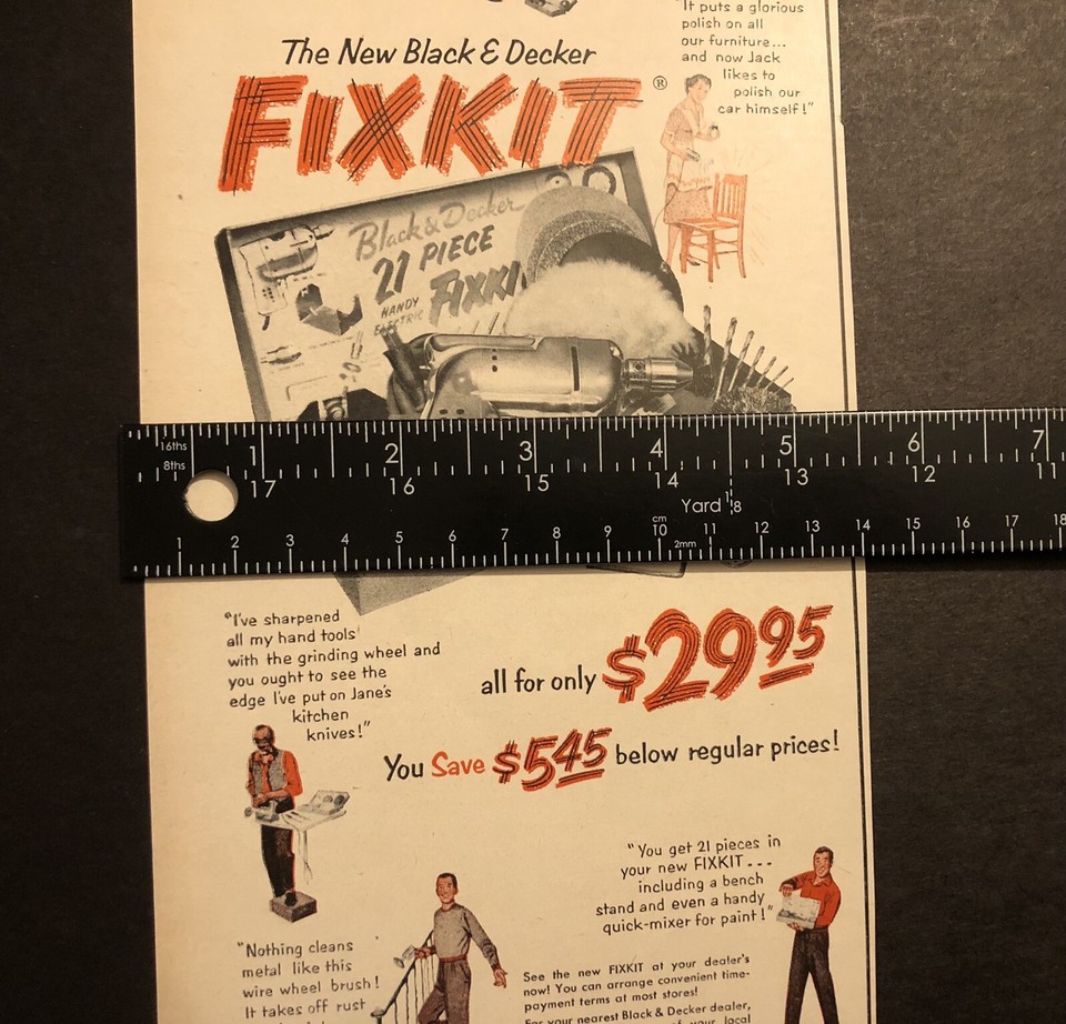 1950’s Black & Decker Power Tools Steve Allen Show Magazine Ad 2D21 | eBay