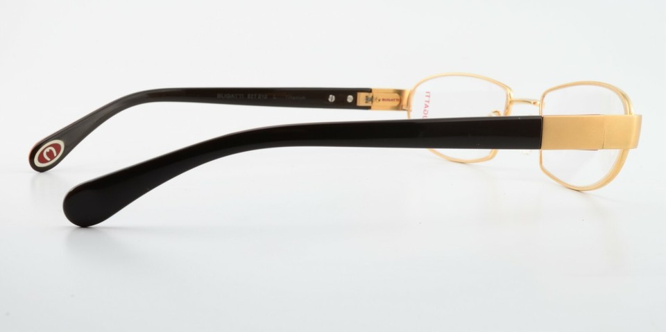 Bugatti Glasses Frame 527 338.1oz Titanium 22KT Gold Luxury Square ...