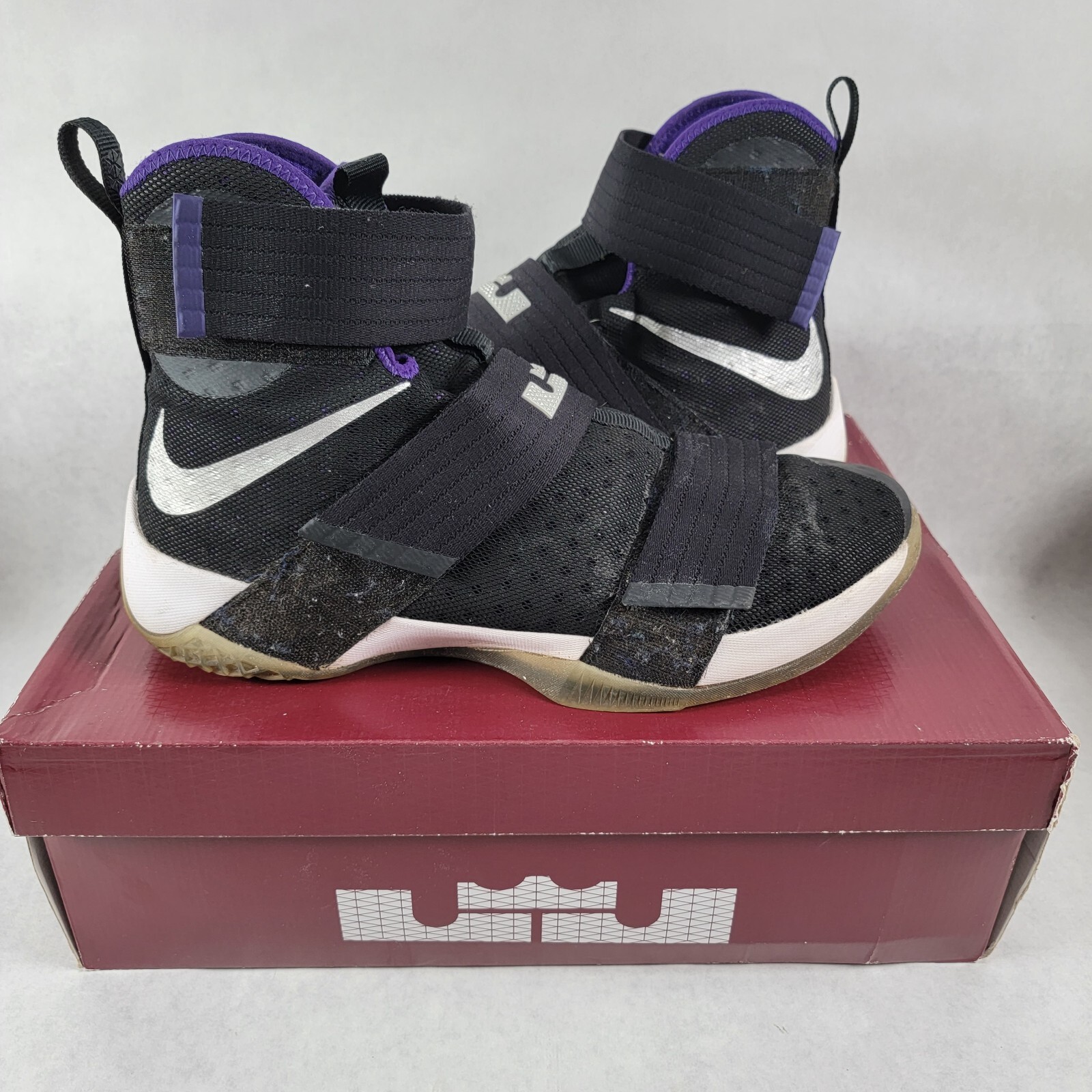 Nike Lebron Zoom Soldier X Men's 13 Black Purple Bask… - Gem