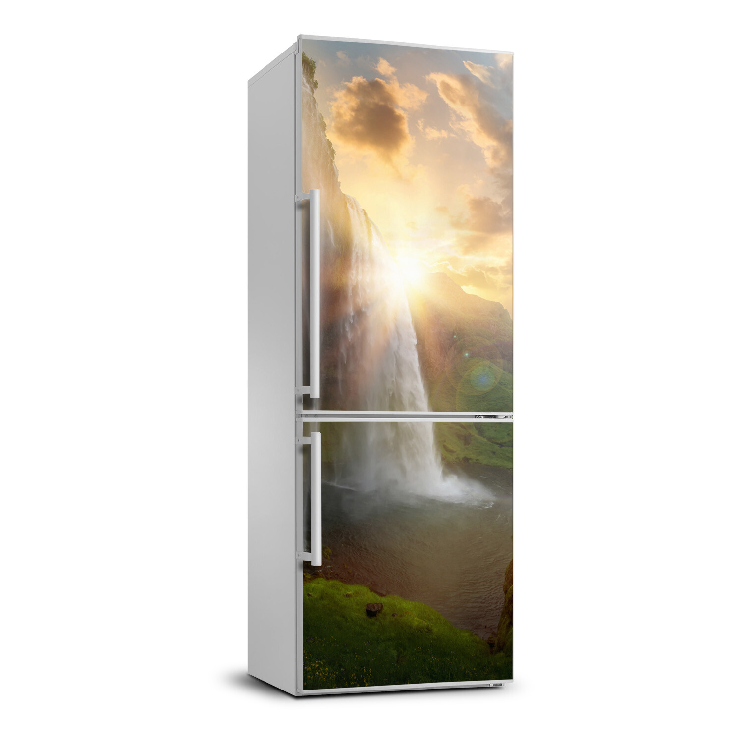 Magnet Sticker Refrigerator removable Landscape waterfalls Iceland | eBay