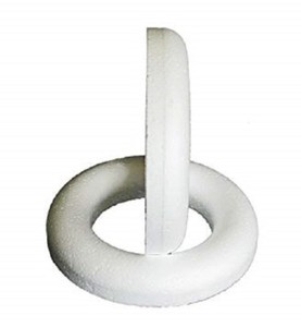 Set of Polystyrene Styrofoam Half round rounded ring shape for crafts ...