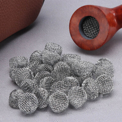 20Pcs Tobacco Smoking Pipe Metal Filter Screen Steel Mesh Rimmed Dome ...