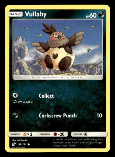 Vullaby SM - Team Up Pokemon Card #92/181 | eBay