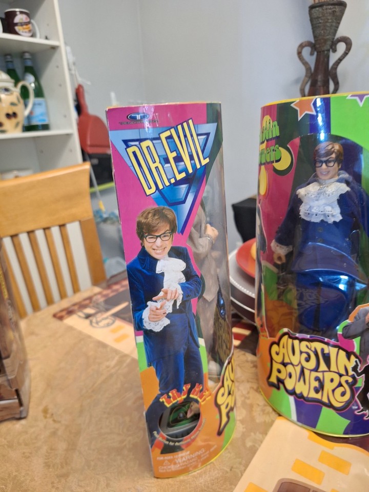 Austin Powers Dr. Evil Two Talking Figures Vintage 1998 Trend Masters ...