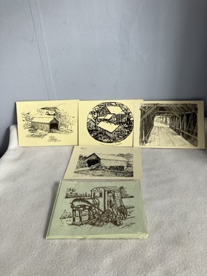 VTG RFD Note Cards And Postcards Of Vermont Covered Bridges | eBay