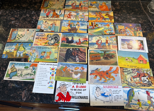 Lot of 28 Vintage risque, humorous, satirical post cards | eBay