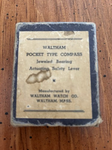 Waltham Military Brass Compass in original box + BONUS compass | eBay