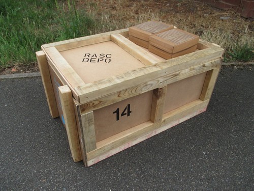 WW2 Army Ration Wood Compo Crate Repro Reenactment 1944 Crows Foot & 2 ...