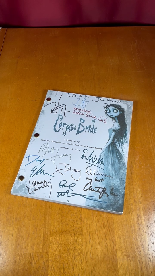 Corpse Bride Script Signed- Autograph Reprints- Johnny Depp | eBay
