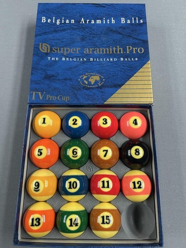 Belgian Aramith Super Aramith Pro 15-Ball Billiard Set Used, No Cue ...