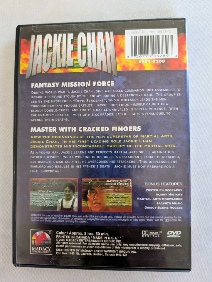 Fantasy Mission force and Master with Cracked Fingers Jackie Chan Movie ...