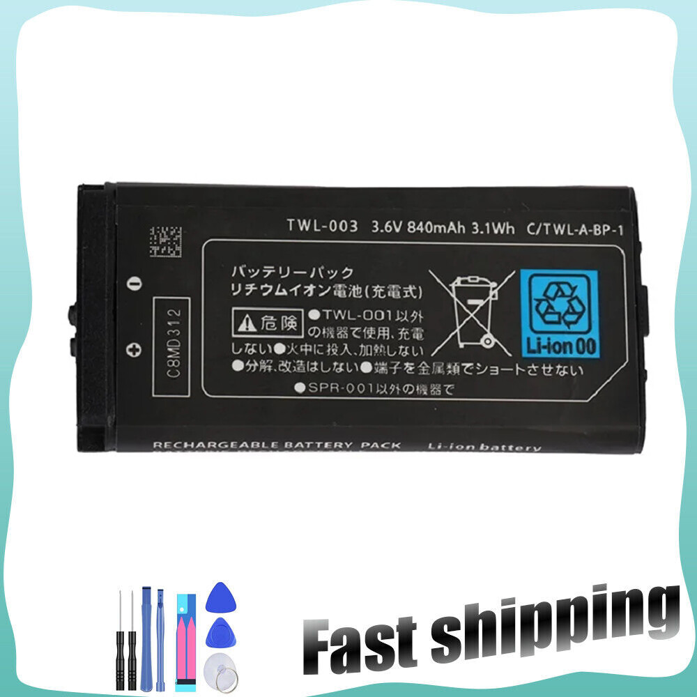 TWL-003 TWL-001 Battery For Nintendo DSi NDSi NDSiL TWL-003 3.7v 840mAh ...