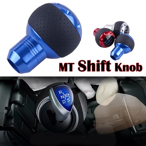5 Speed Leather Round Ball Shape Universal Car Gear Shift Knob Shifter ...