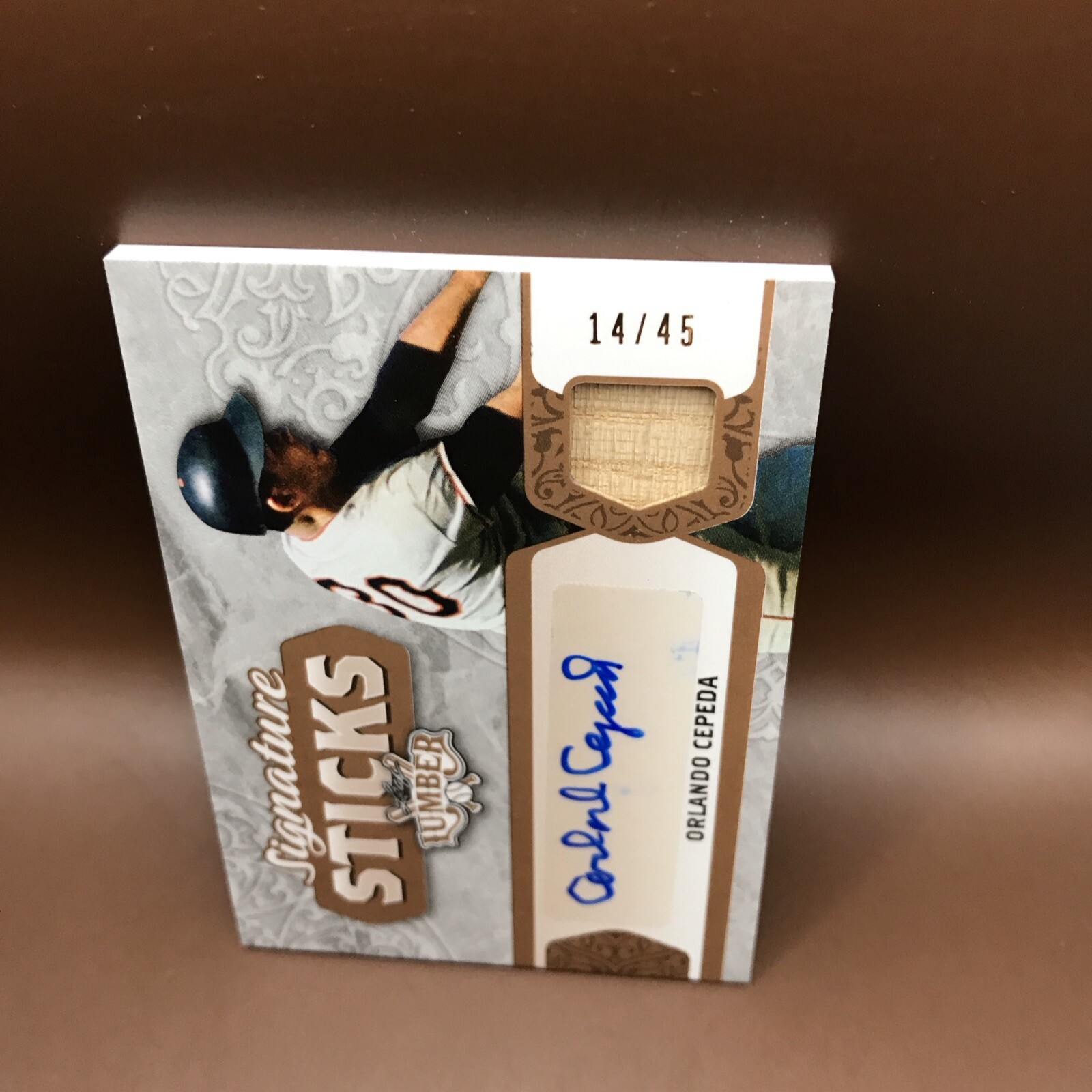 2022 Leaf Lumber Orlando Cepeda Signature Sticks Bat Relic Auto Bronze ...