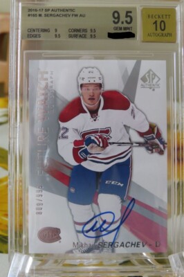 2016-17 Upper Deck SP Authentic Future Watch Auto BGS 9.5 - Mikhail ...