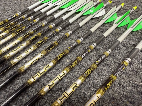 6 NEW Victory HLR 300 Elite V1 .001 Hunting Arrows CUSTOM Q2i Fletched ...