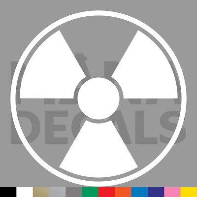 Radioactive Symbol Vinyl Die Cut Decal Sticker - Radiation Danger ...