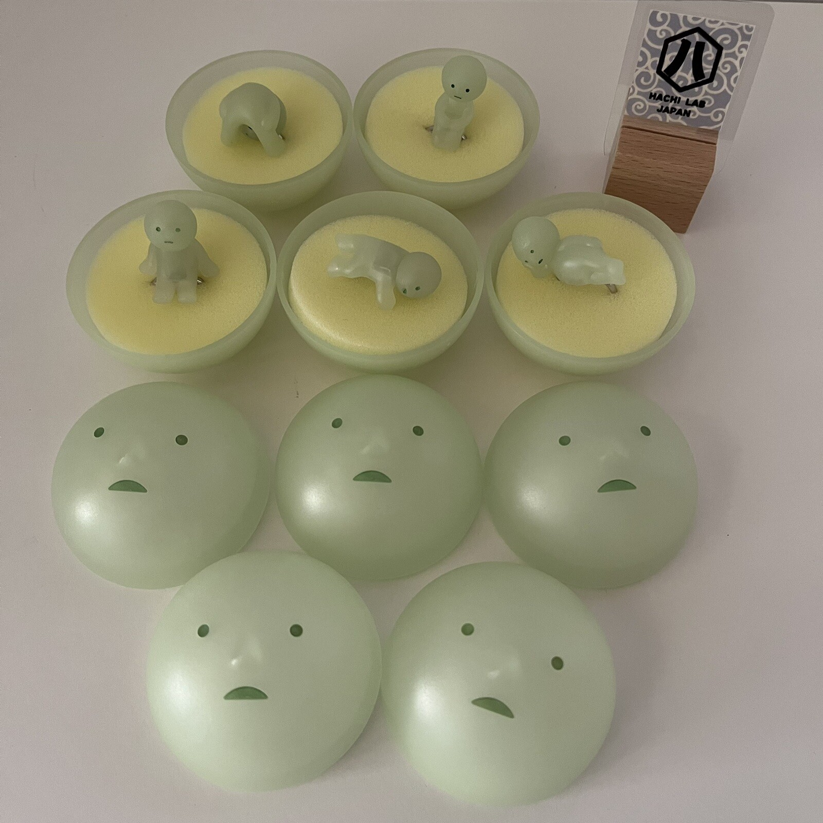 SMISKI Ring GASHAPON Gacha Ringcolle Complete 5 pieces Set GLOW IN THE ...