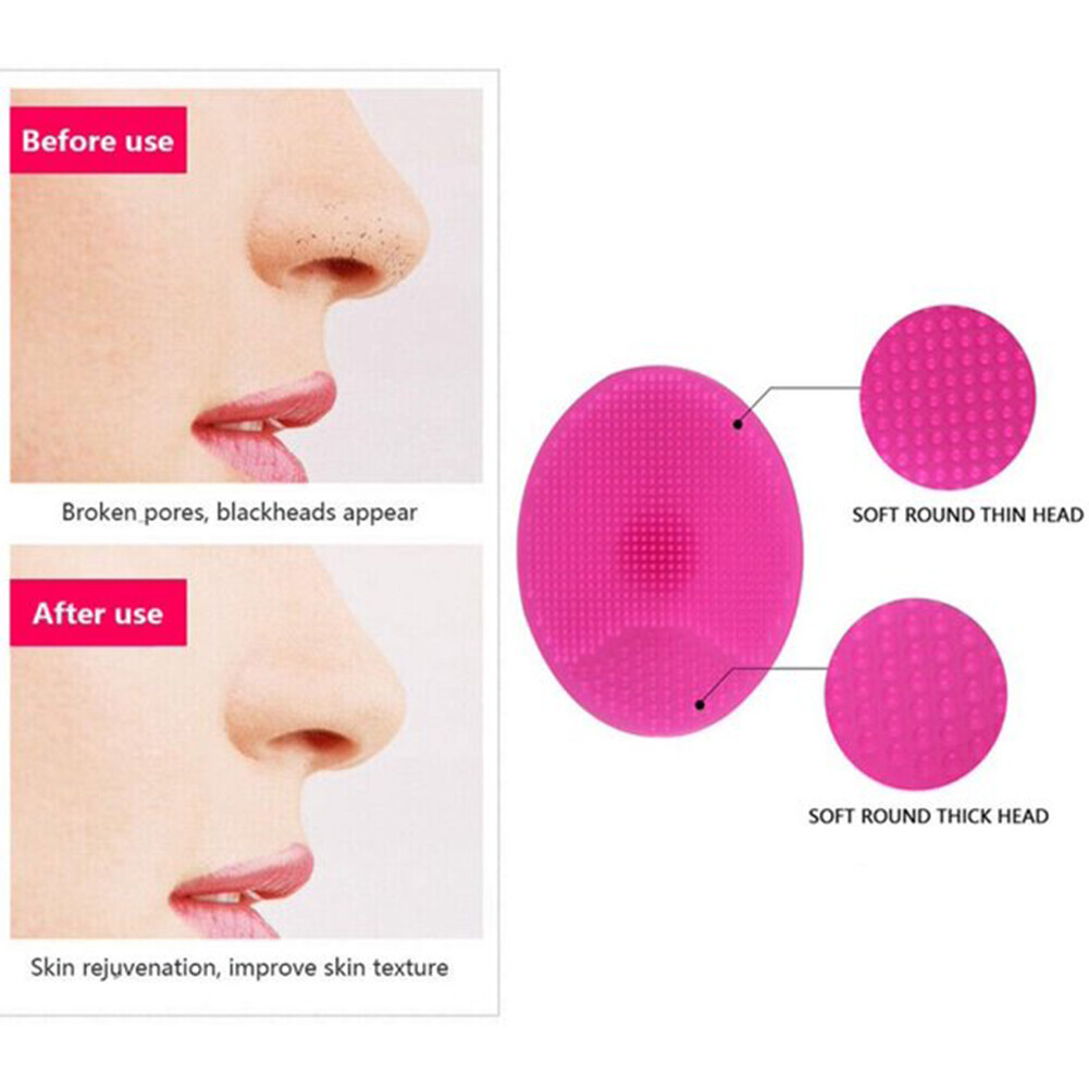 3pcs/set Silicone Face Scrubber Deep Cleaning Soft Mini Women Girl With ...