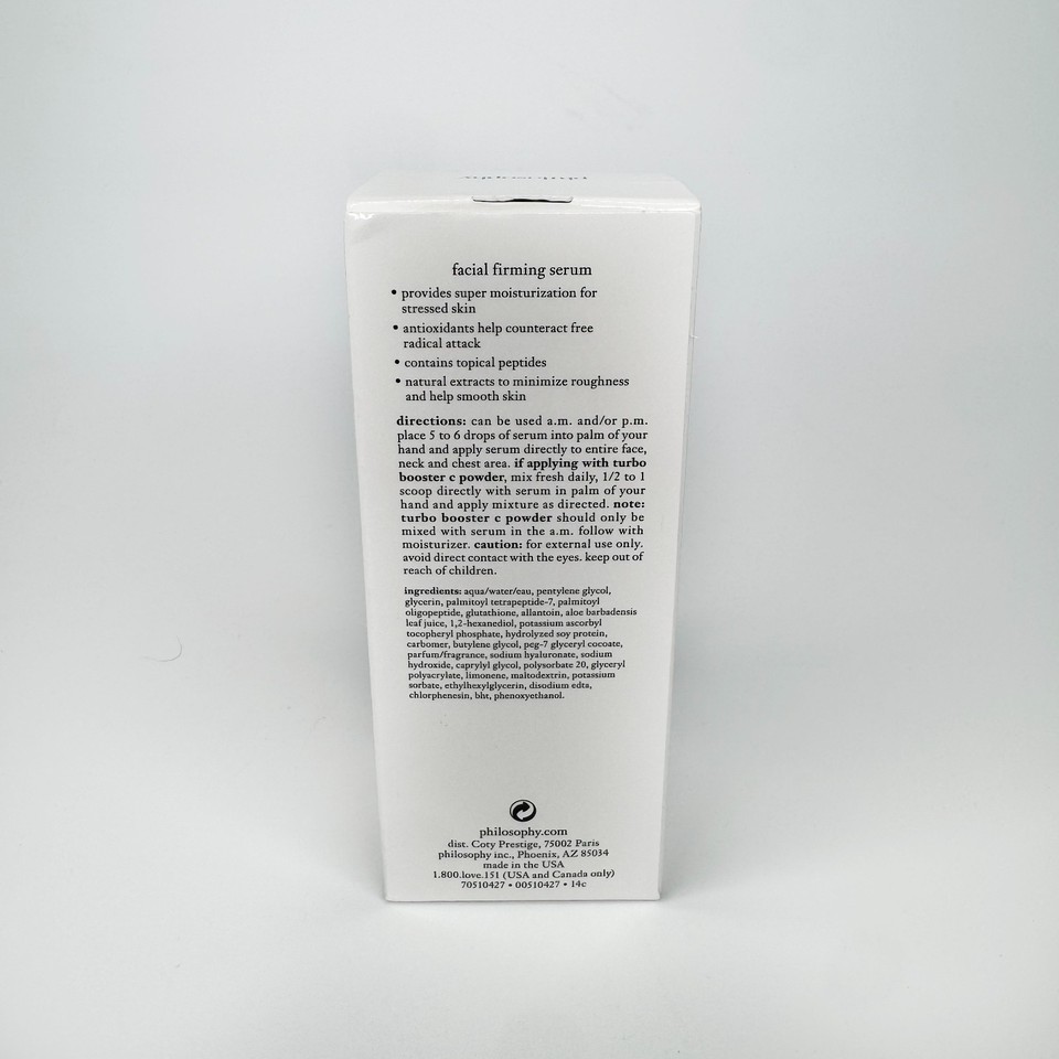 New Philosophy "When Hope is not Enough" Facial Firming Serum FREE ...
