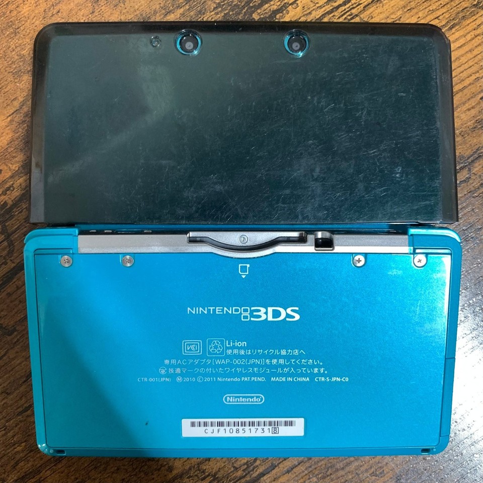 Nintendo 3DS Original Teal Blue Japanese Handheld Gaming Console CTR ...