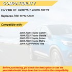 For 2003 2004 2005 2006 2007 2008 Toyota Matrix Car Remote Keyless ...