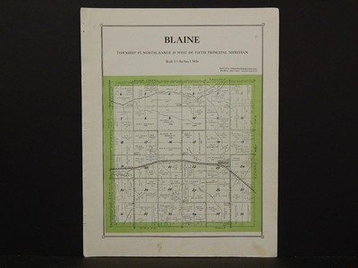 Iowa, Ida County Map, Township of Blaine , 1920 Y1#64 | eBay