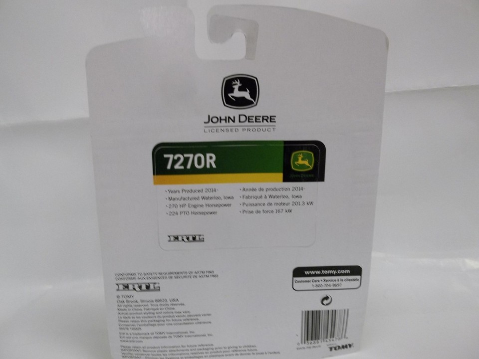 NEW JOHN DEERE 1/64TH SCALE MODEL 7270R W/REAR DUAL WHEELS NEW IN BOX ...