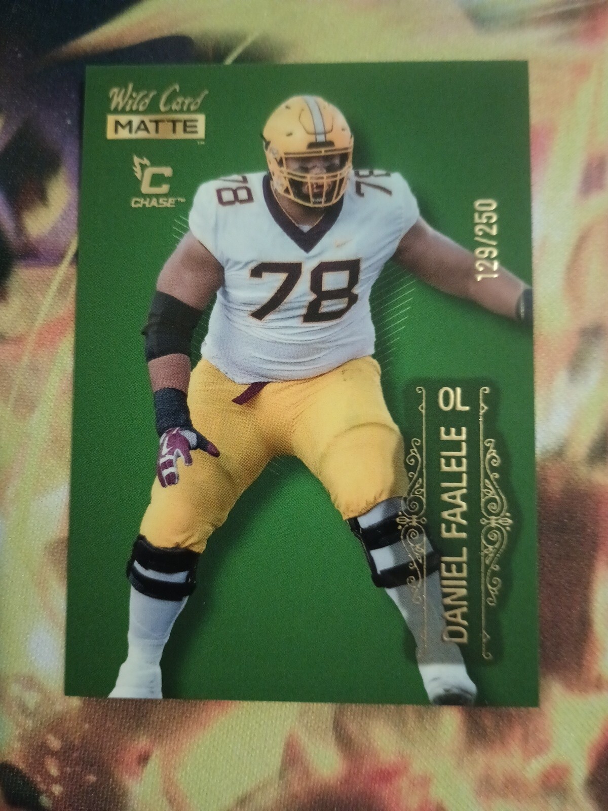 2022 DANIEL FAALELE WILD CARD MATTE MB-25 CHASE GREEN #D/250 SP CARD ...