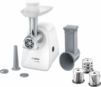 BOSCH MFW2514W ELECTRIC MEAT MINCER SHREDDER 3 GRATERS, 2 SCREENS ...