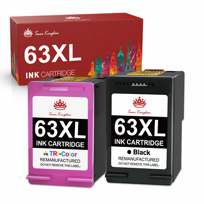 63 XL Black Color Ink Cartridge for HP OfficeJet 3830 4650 4652 5222 ...