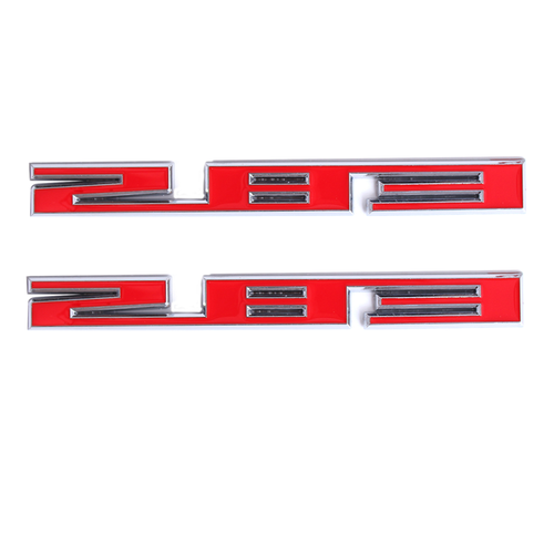 2Pcs Chrome Red 283 Emblem Car LH&RH Fender Body Side Rear Badge ...