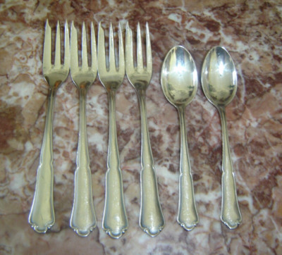 Bruckmann 90 German Silverplate Cake Pastry Forks and Demitasse Coffee ...