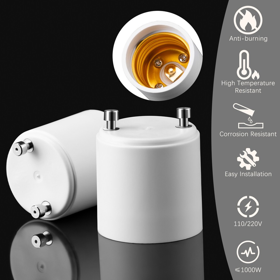 GU24 To E27 /E26 Screw LED Light Lamp Bulb Base Adapter Socket ...