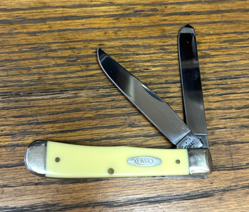 CASE 3254 CV Yellow Trapper w/ Leather Sheath | eBay