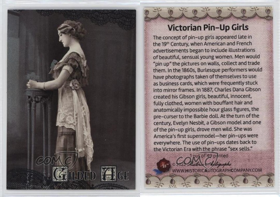 2022 Historic Auto Gilded Age Victorian Pin Up Cards of 49 1/49 Pin-up ...