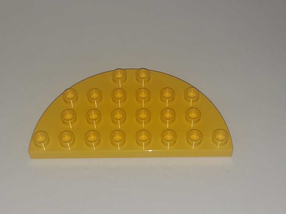Lego Duplo 4x8 Round Half Circle Base Plate 1 Stud High Yellow ...