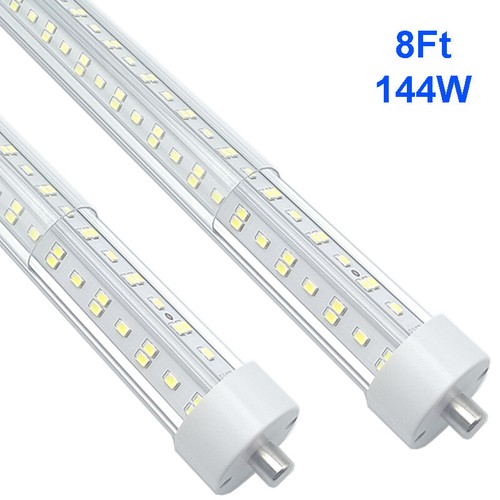 12/25 Pack T8 T12 Single Pin 8FT Led Tube Light Bulbs Fa8 144W 6500K ...