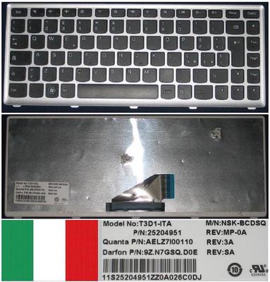 Italian Qwerty Keyboard LENOVO IdeaPad U310, 9Z.N7GSQ.D0E NSK-BCDSQ ...