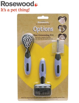 ROSEWOOD OPTIONS SMALL ANIMAL GROOMING KIT RABBITS GUINEA PIGS BRUSH ...