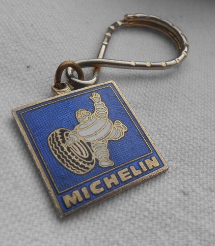 Vintage Michelin Man Blue Enamel Silver Tone 2.5" Keychain | eBay